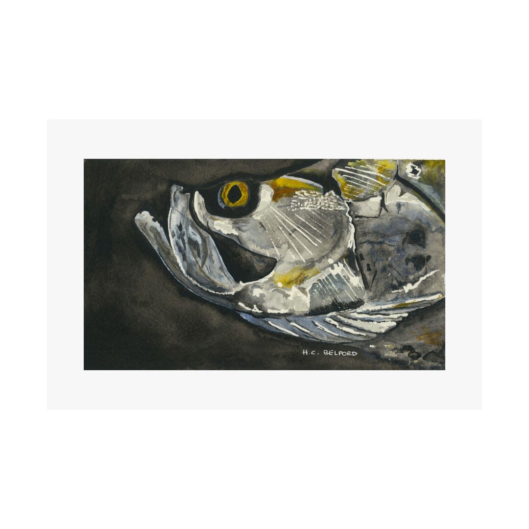 Tarpon Art Print, Watercolor Painting, Fish Wall Decor, Fishing Gift ...
