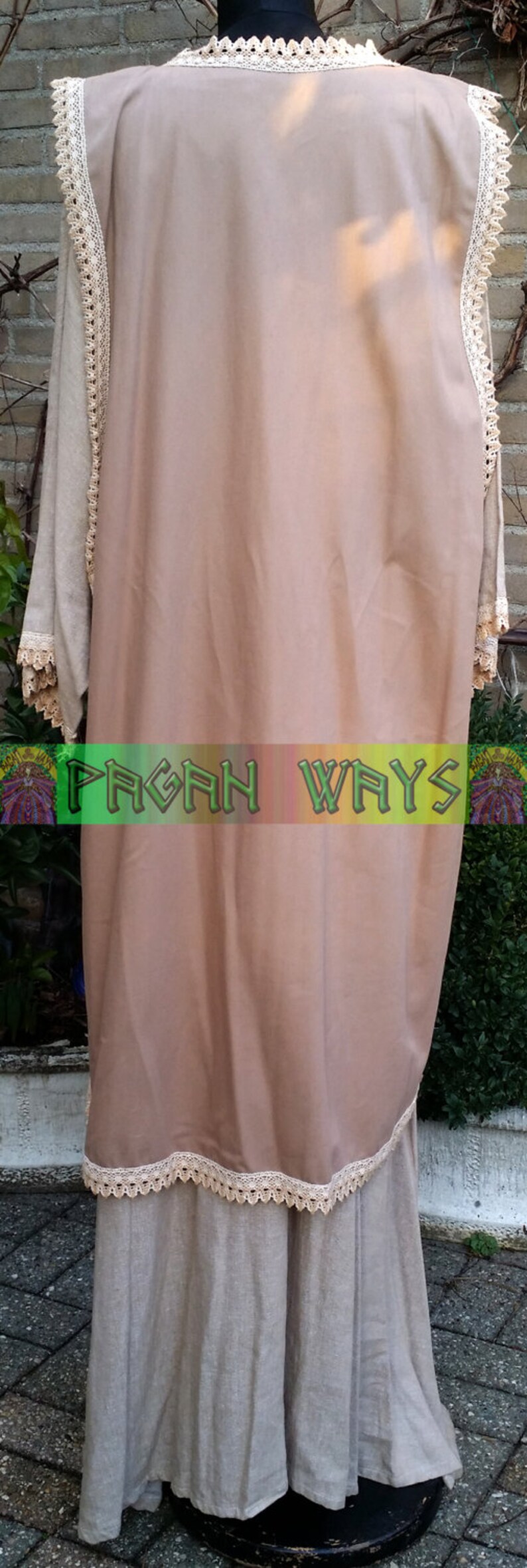 Pagan Dress Light Brown Sand Color Dress Celtic Dress - Etsy