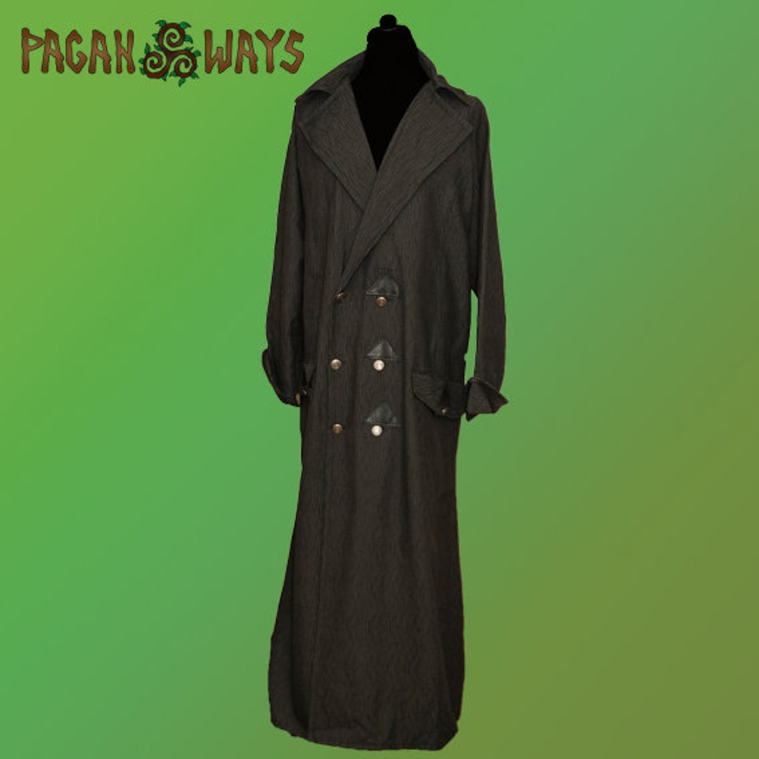 Steampunk Coat With Leather - Dieselpunk Punk Fantasy Larp Gothic ...