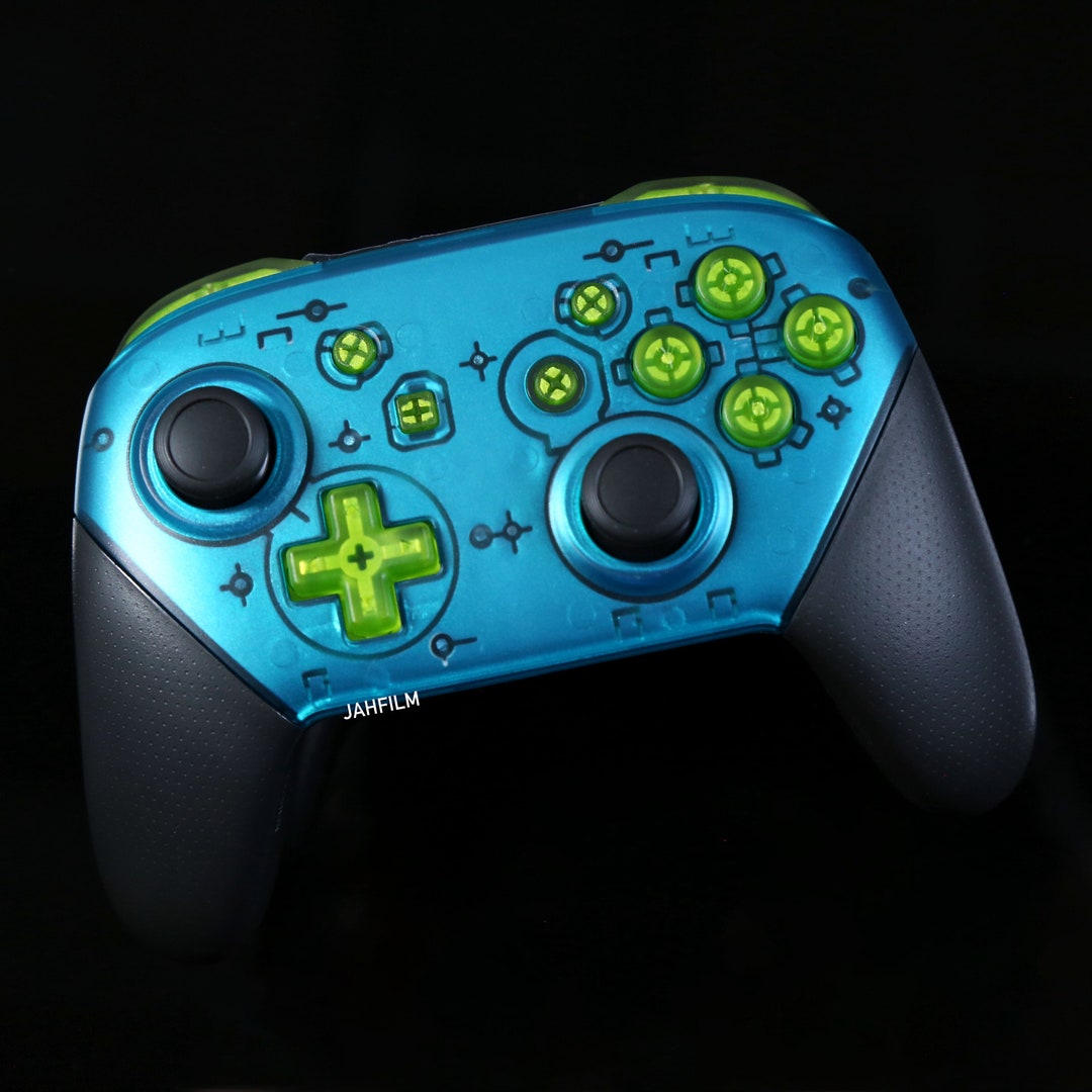 Custom Nintendo Switch Pro Controller Pearl Turquoise Blue & - Etsy