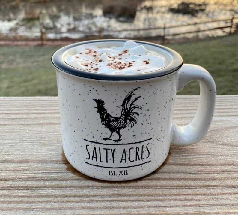 Custom Deep Etched Cabin Campfire Coffee Mug | Etsy