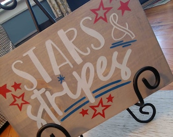 Stars and Stripes Square Pallet Wood Sign - Etsy