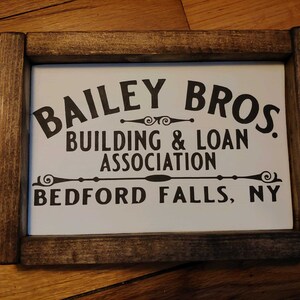 Bailey Bros. Building and Loan Wood Sign - Etsy