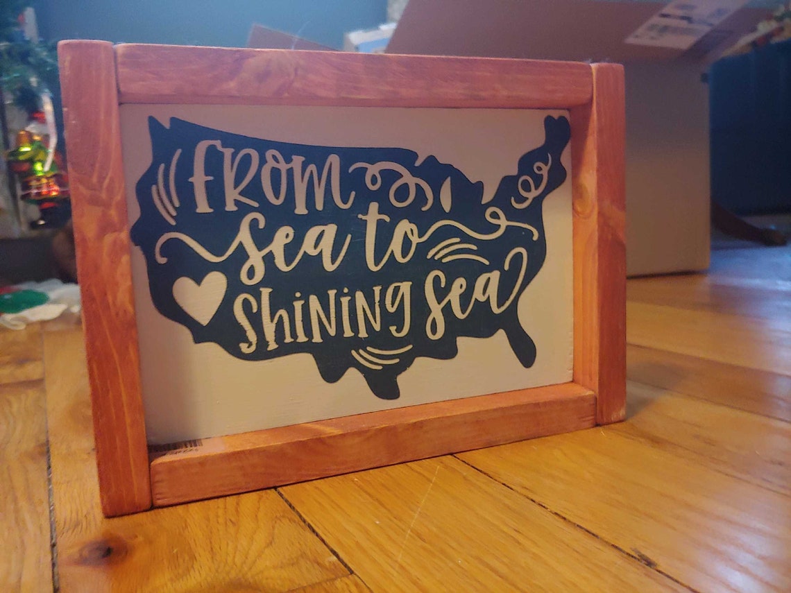 From Sea to Shining Sea - Patriotic Wood Sign - Etsy