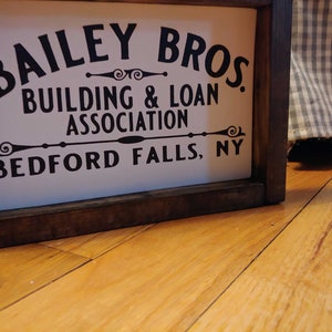 Bailey Bros. Building and Loan Wood Sign - Etsy