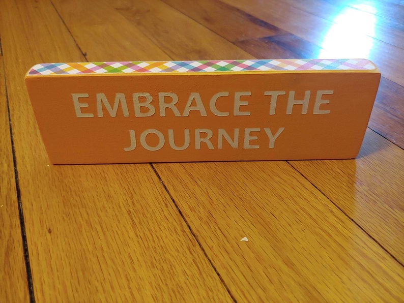 Embrace the Journey Mini Positivity Wood Sign | Etsy