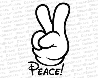 Mickey peace sign | Etsy