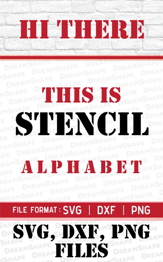 SVG Fonts Stencil DXF PNG Alphabets Letters Cuttable Font | Etsy
