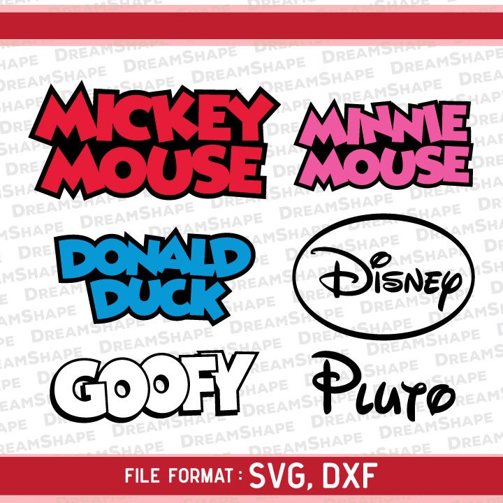 Mickey Mouse Name Svg