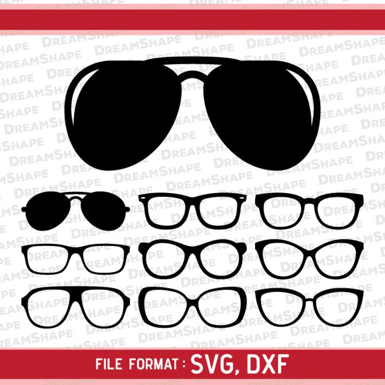 Shades SVG Cut Files Spectacles Glass DXF Cutting Files | Etsy