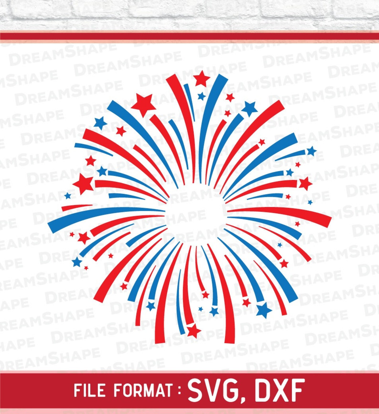Fireworks SVG Files Fireworks SVG Cut File Monogram | Etsy
