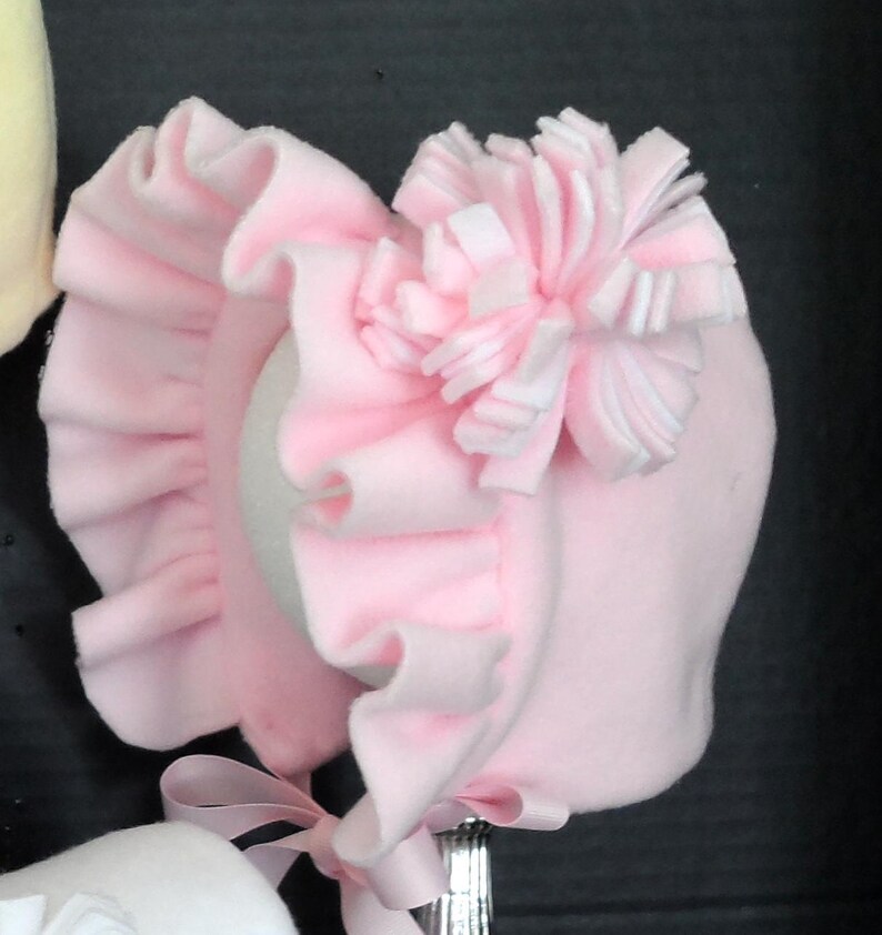 Bonnet, Fleece, Winter Hat, Handmade - Etsy