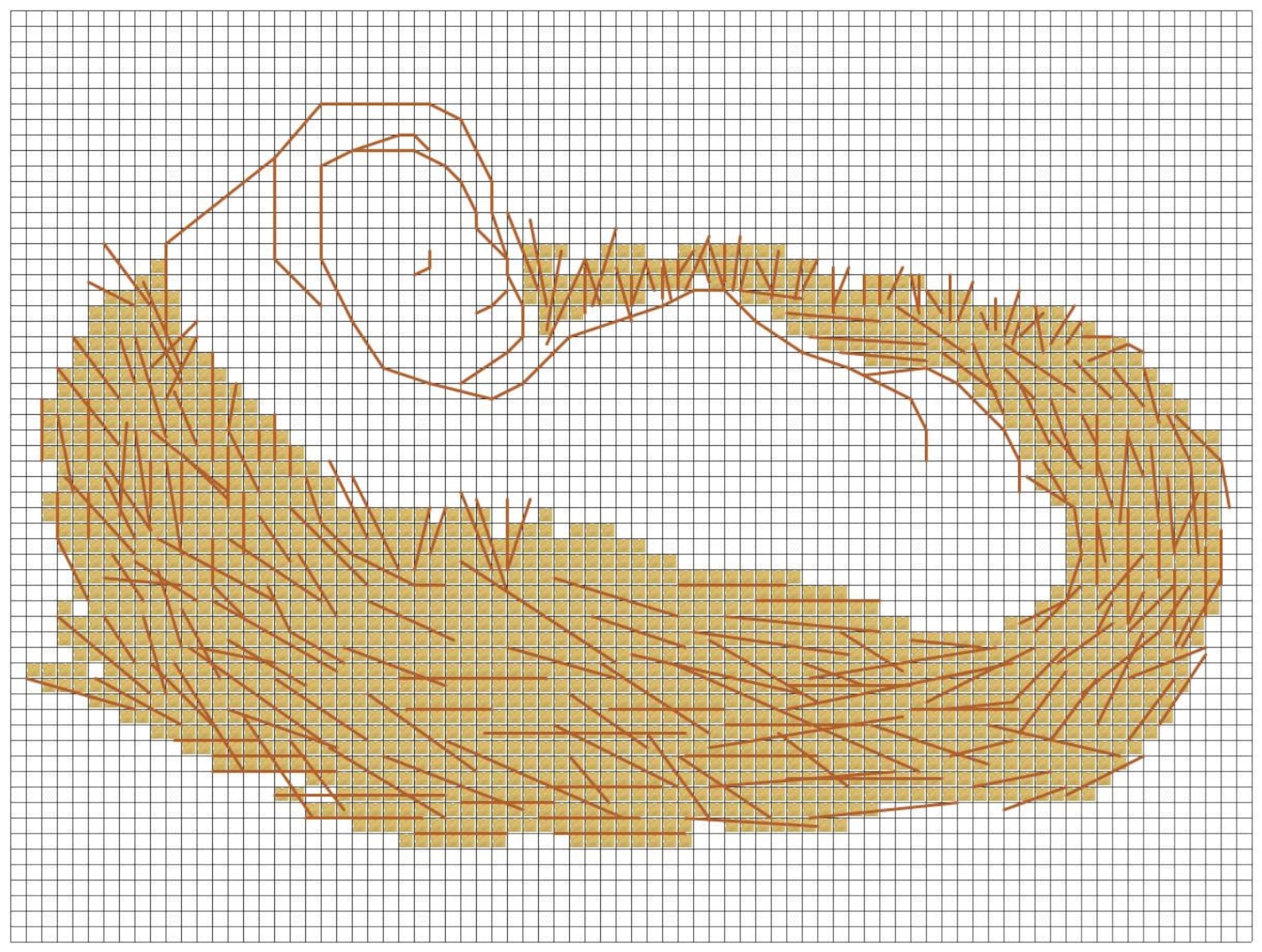 Baby Jesus 4x3 Cross Stitch Pattern - Etsy