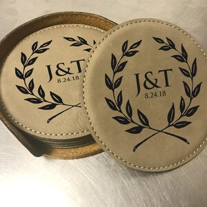 Monogrammed Coaster Set, Customized Coasters, Personalized Coasters, Personalized Gift, Wedding ...