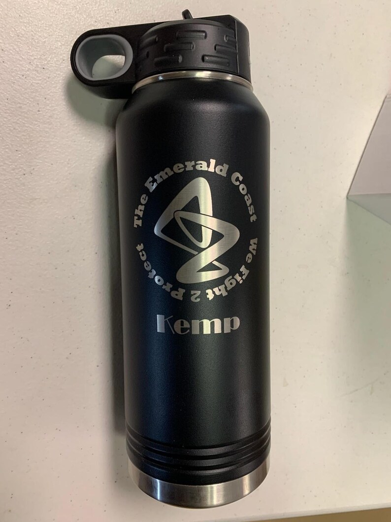 Football Water Bottle W/straw Lid Sports Water Bottle | Etsy