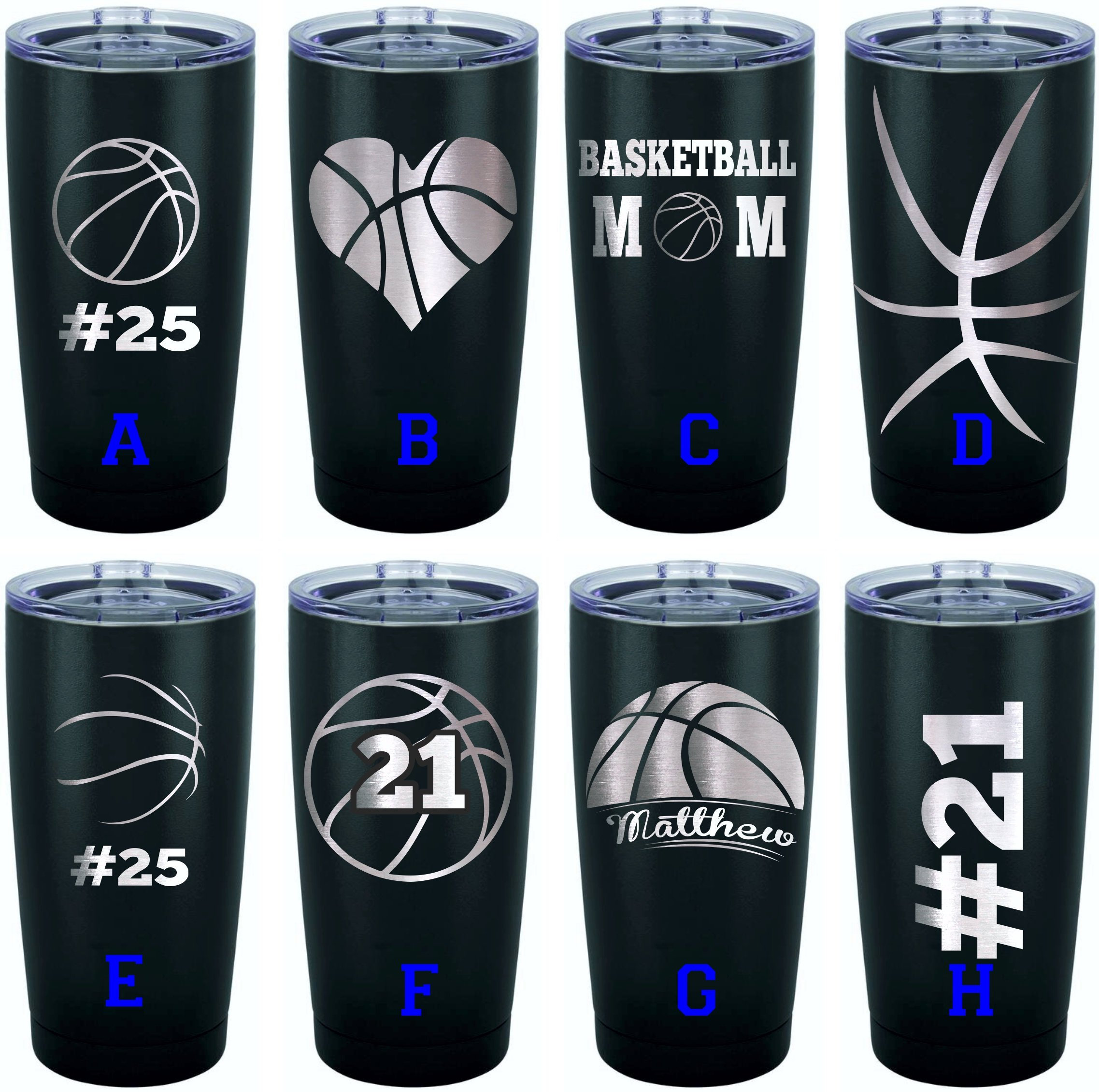 Personalized Tumbler, Stainless Steel Tumbler, Basketball Team Tumbler ...