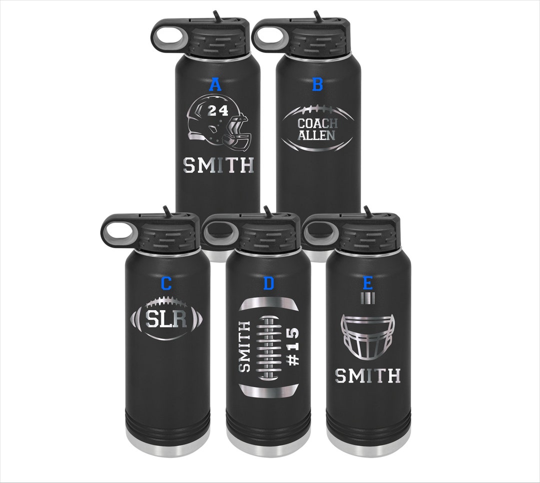 Football Water Bottle W/straw Lid, Sports Water Bottle, Seniors Gift ...