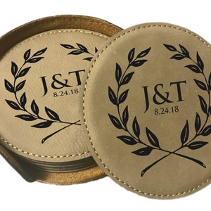 Monogrammed Coaster Set, Customized Coasters, Personalized Coasters ...