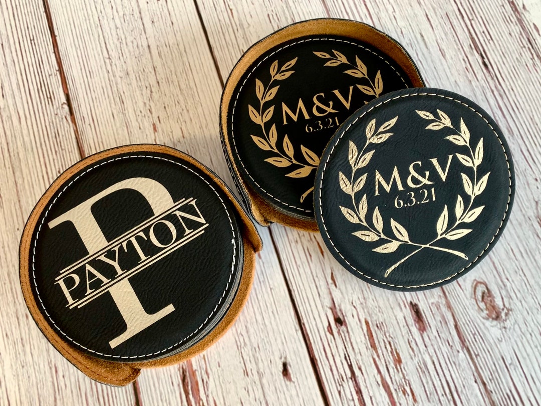 Monogrammed Coaster Set, Customized Coasters, Personalized Coasters ...