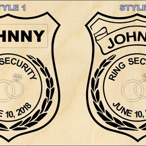 Ring Security Badge, Ring Bearer Badge, Ring Bearer Security Badge ...