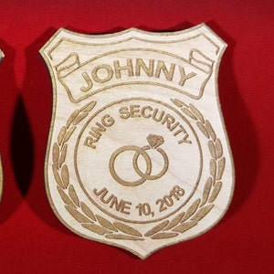 Ring Security Badge, Ring Bearer Badge, Ring Bearer Security Badge ...