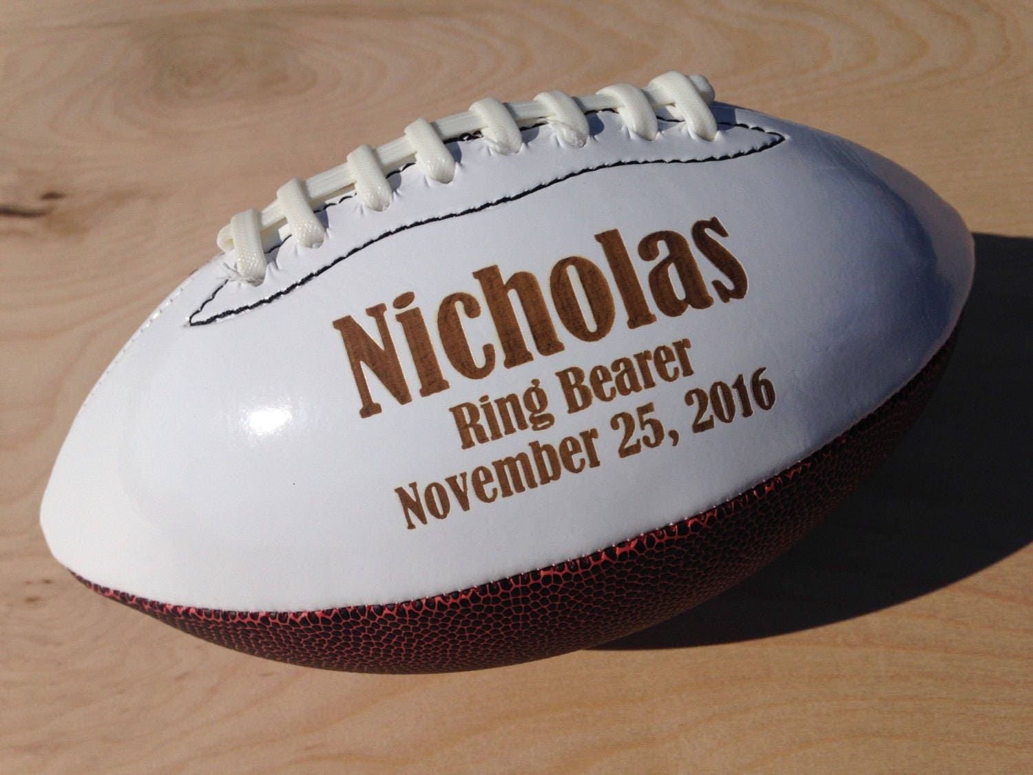 Full Size Football, Groomsmen Gift, Football Gift, Ring Bearer Gift ...