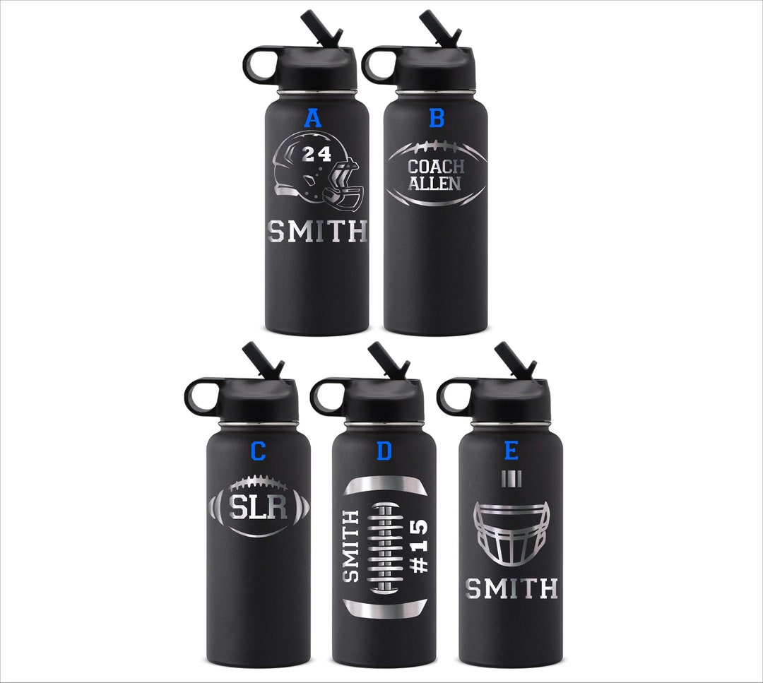 Football Water Bottle W/straw Lid, Sports Water Bottle, Seniors Gift ...