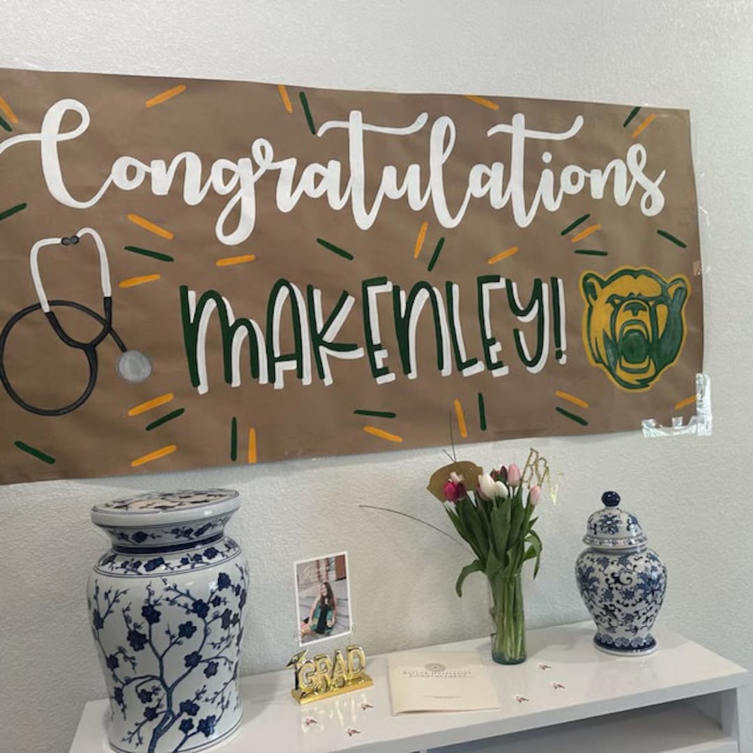 Graduation Handpainted Custom Banner Sign - Etsy