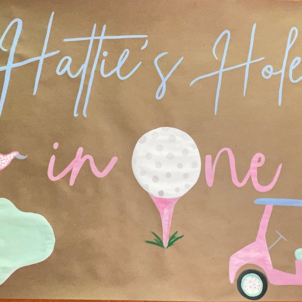 Hole in One Painted Banner - Etsy