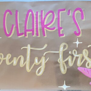 Twenty First Birthday Painted Banner, 21st Birthday, Nashville, Party ...