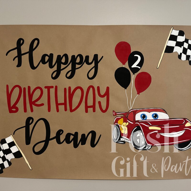 Car Birthday Banner - Etsy