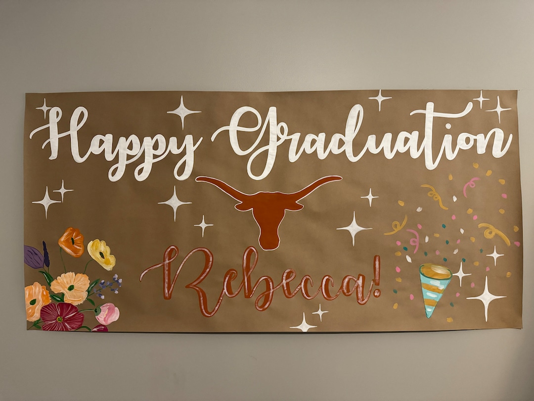 Graduation Banner Handpainted Sign - Etsy