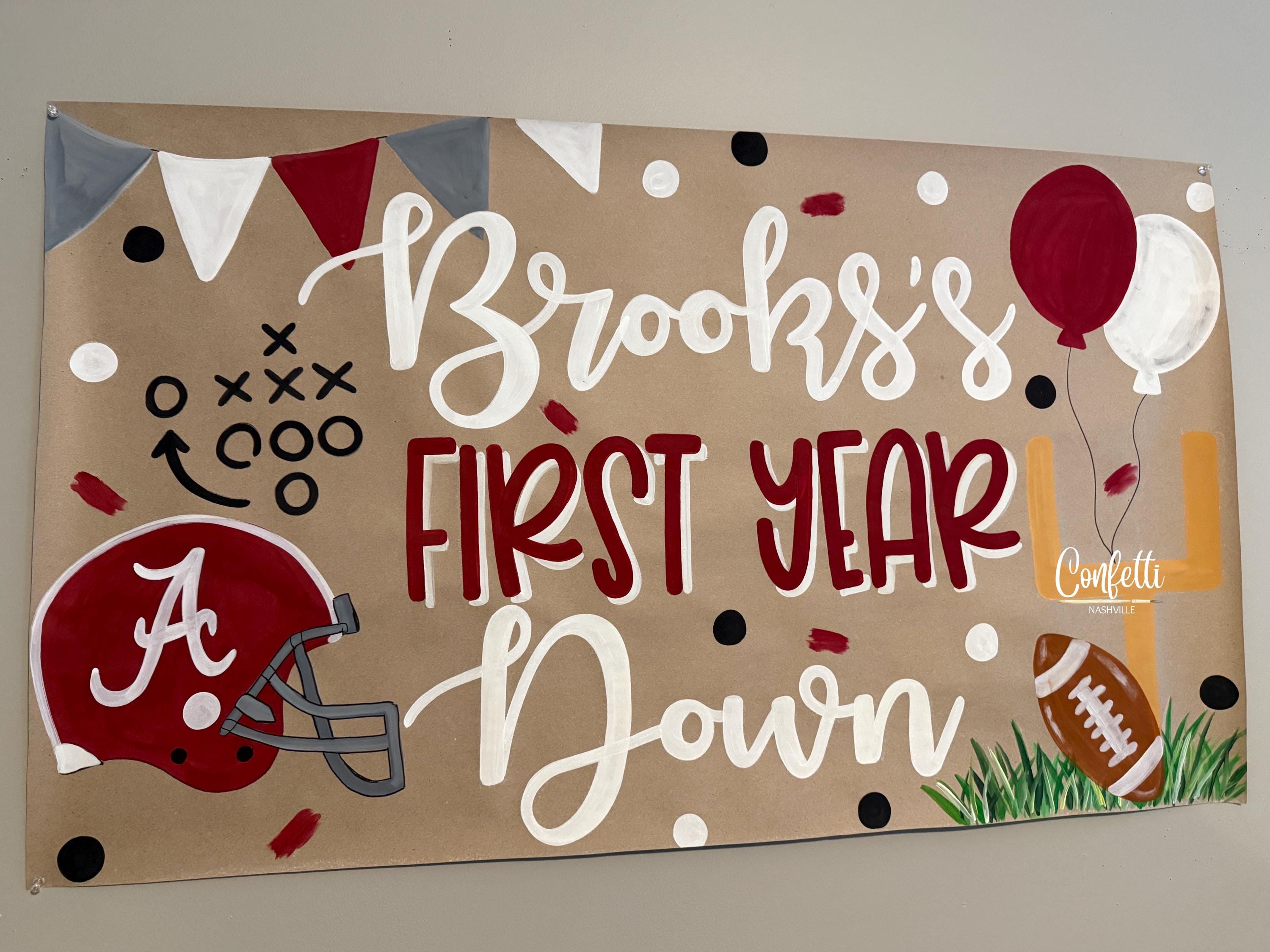 Football Party Banner First Year Down - Etsy