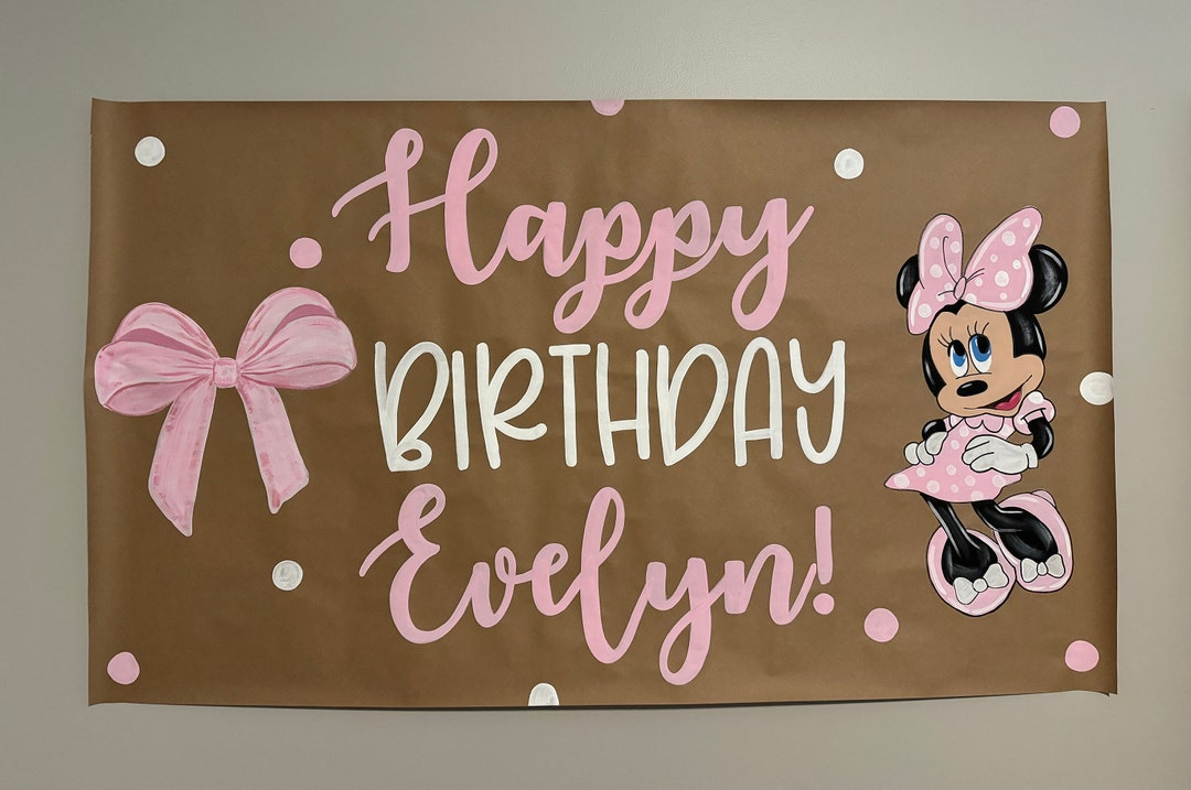 Painted Party Banner, Birthday Sign, Backdrop, Custom Banners - Etsy