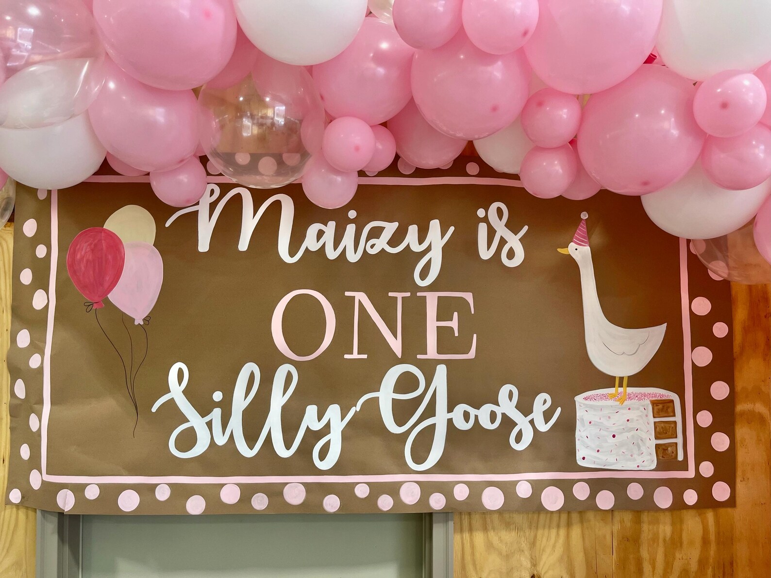 Personalized Silly Goose Hand-painted Birthday Banner - Custom First ...
