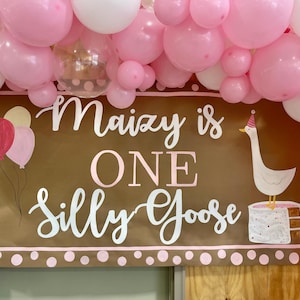 Personalized Silly Goose Hand-painted Birthday Banner - Custom First ...