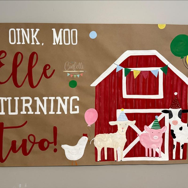Farm Birthday Banner - Etsy