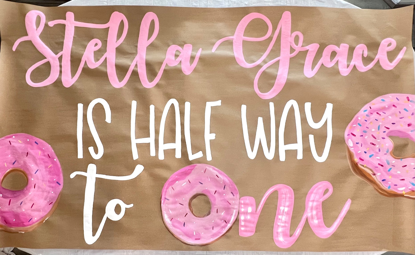 Doughnut Painted Party Banner Sign, Half Dozen, Donut Party - Etsy