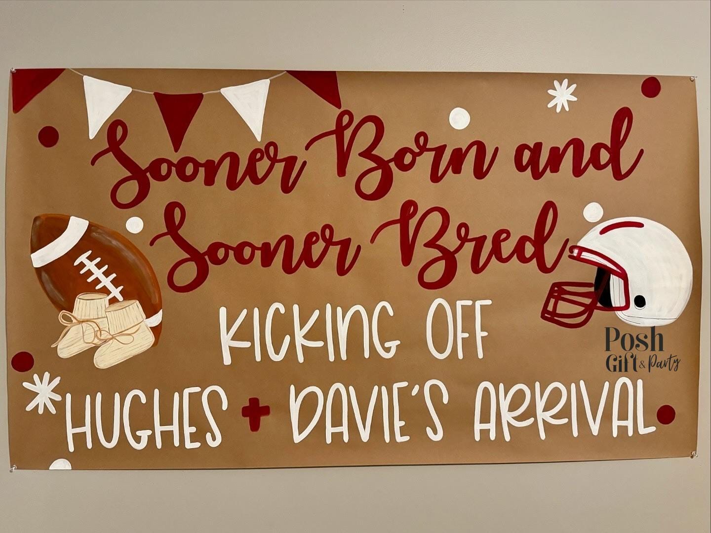 Sooner’s Football Hand Painted Banner Party Decoration - Etsy