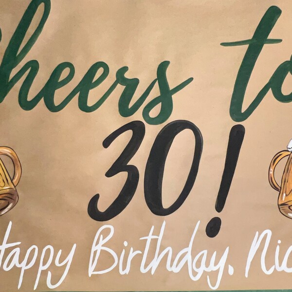30 Birthday Banner - Etsy UK
