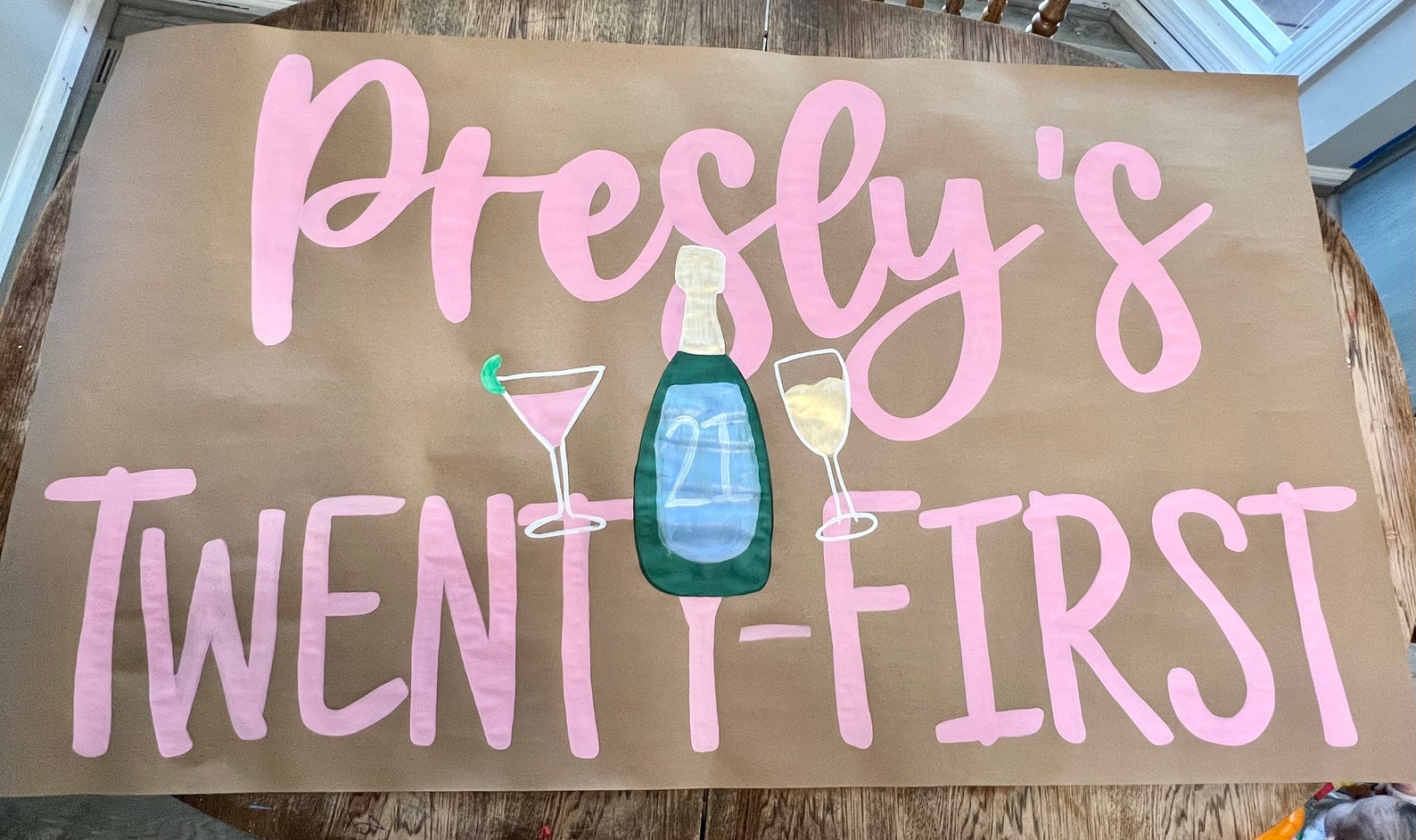 Painted Paper Banner Birthday Sign Hand Painted Banner - Etsy