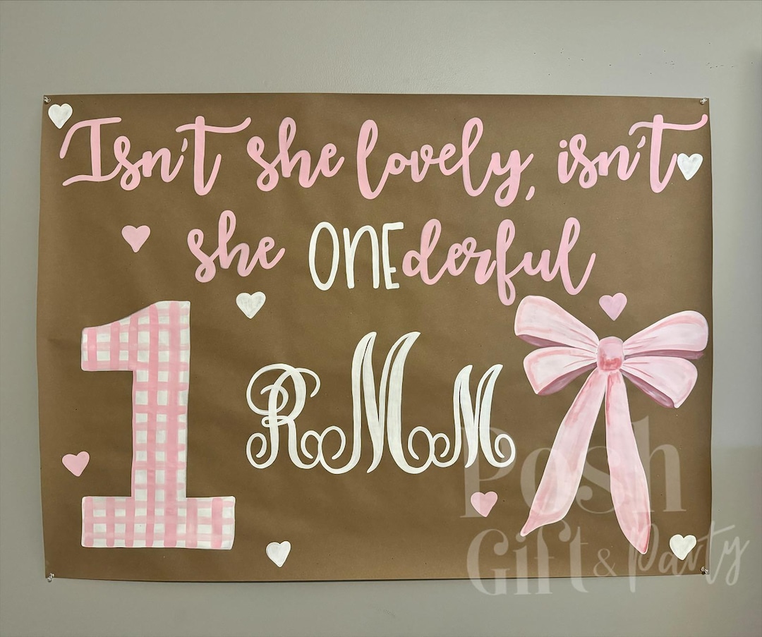 Onederful Painted Birthday Banner, First Birthday - Etsy