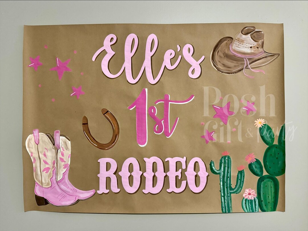 First Rodeo Painted Birthday Sign - Etsy