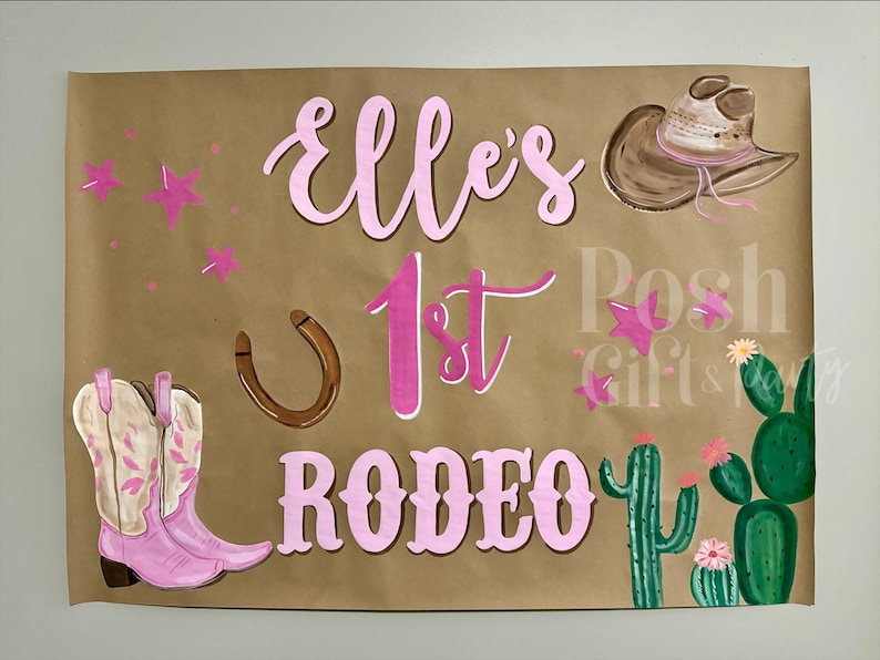 First Rodeo Painted Birthday Sign - Etsy