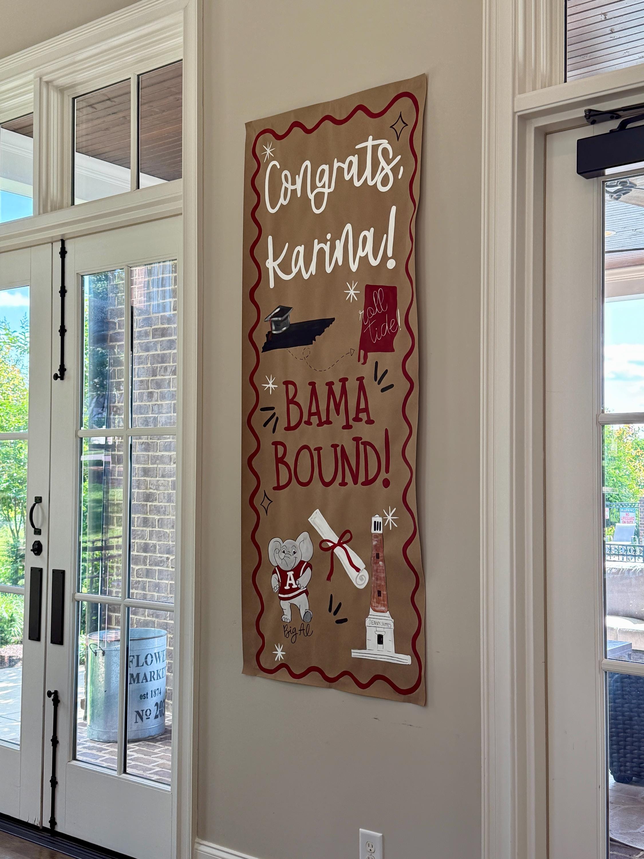 Custom Hand-painted Graduation Banner | Personalized Graduation Party ...