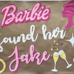 Barbie Birthday Painted Banner Sign - Etsy