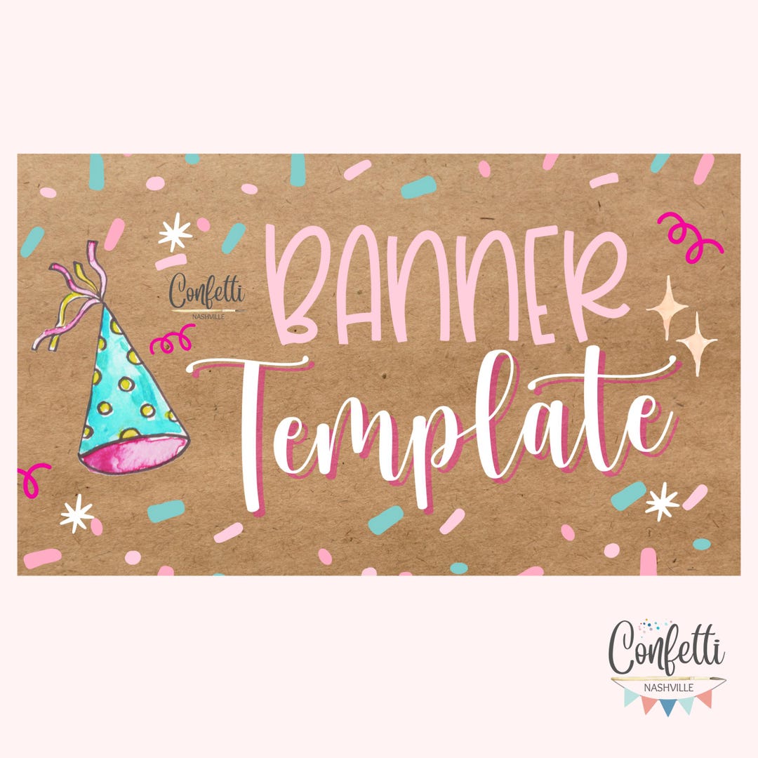 Custom Banner Template | Printable Party Sign | Digital Banner Design ...