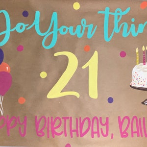 Twenty First Birthday Banner, Coastal Cowgirl, Twenty First Banner ...