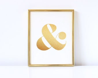 Gold Foil Ampersand - Etsy