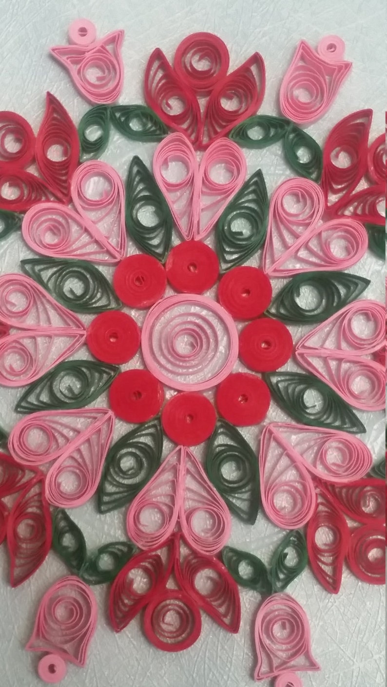 Cream colored blank note card embellished with hand quilled | Etsy